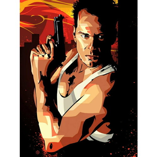 Плакат, постер на бумаге Die Hard/Крепкий орешек/искусство/арт/абстракция/творчество. Размер 21 х 30 см