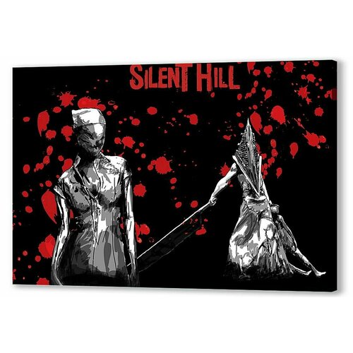 Плакат, постер на холсте Silent Hill. Размер 21 х 30 см