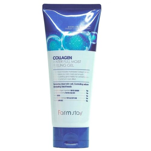 Farmstay пилинг для лица Collagen Water Full Moist Peeling Gel, 180 мл