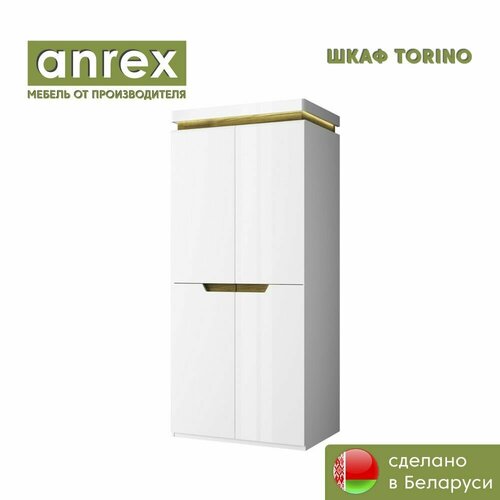 Шкаф 2DG TORINO (Белый / дуб наварра) Anrex 2000/882/596