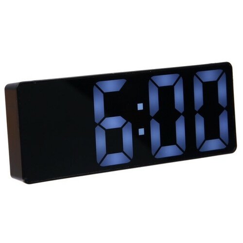 Часы-будильник Sakura SA-8527, электронные, будильник, 3хААА, чёрные