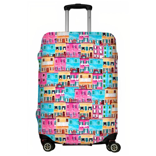 Чехол для чемодана LeJoy, размер S, розовый, желтый