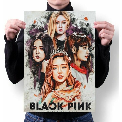 Плакат BUGRIKSHOP А4 принт "БлэкПинк, Blackpink" - BР0006