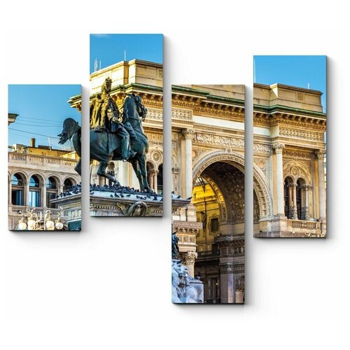 Модульная картина Знаменитая Галерея Витторио Эмануеле, Милан 74x69