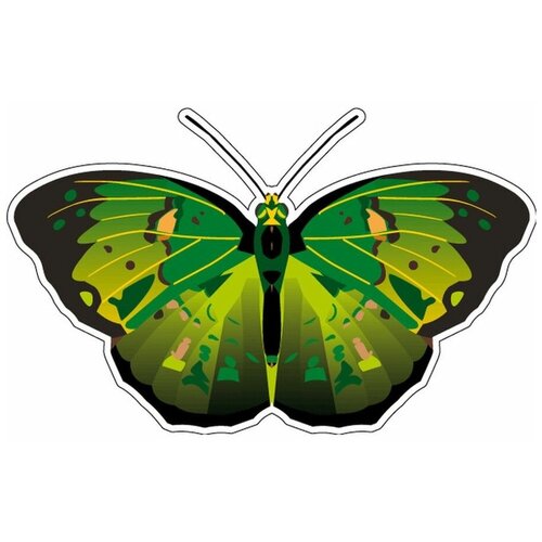 Наклейка декоративная Бабочка 12x7 см