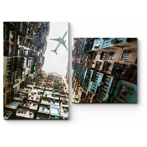 Модульная картина Пролетая над Гонконгом110x83