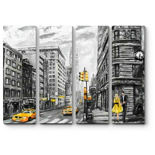 Модульная картина Пасмурный день в Нью-Йорке 130x98