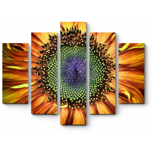 Модульная картина Внутри цветка солнца 105x84