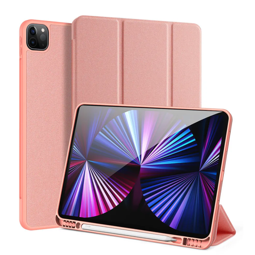 Чехол премиальный для Apple iPad Pro 11" / 2022 / 2021 / 2020 с местом для стилуса, розовый