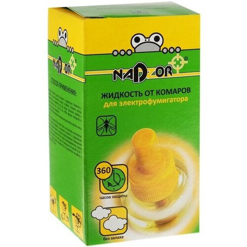 Nadzor Дополнительный флакон-жидкость от комаров "NADZOR", 30 ночей, без запаха, флакон, 30 мл