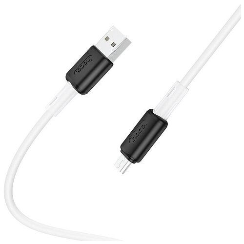 USB Кабель Micro, HOCO, X48, силиконовый с пружинкой, белый