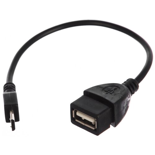 Кабель USB 2.0 OTG Cablexpert A-OTG-AFBM-03 USBAF/MicroBM, 0.15м, удлиненный разъем micro USB - 9мм,  пакет