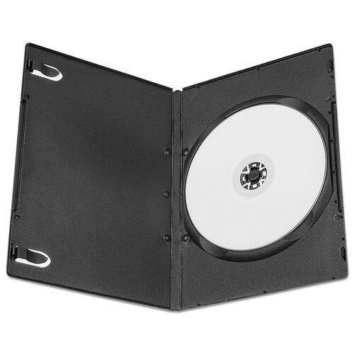 Коробка DVD Box для 1 диска, 9мм (slim) черная, упаковка 10 штук.
