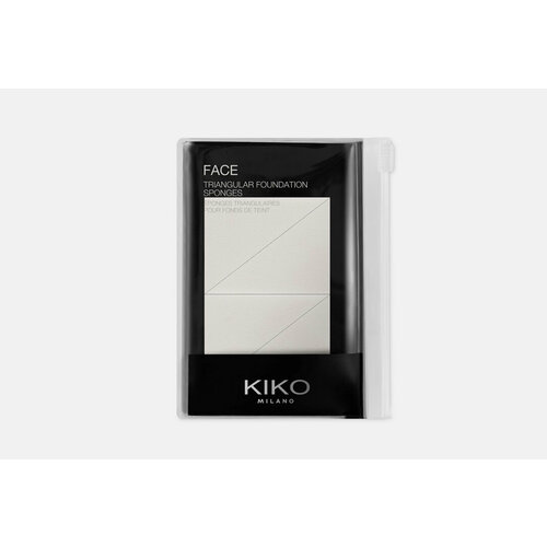 Безлатексные спонжи для точного макияжа KIKO MILANO, TRIANGULAR FOUNDATION SPONGES 4мл