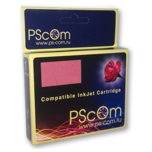 Картридж Ps-Com голубой (cyan) совместимый с Epson T0802, объем 8 мл.
