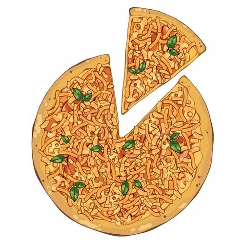 Наклейка декоративная Пицца 12х15 см