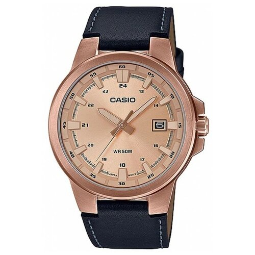 Наручные часы CASIO MTP-E173RL-5A, черный, золотой