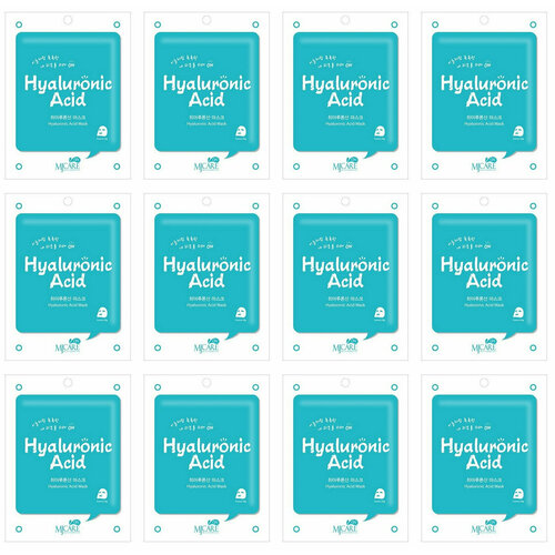 Mijin Маска тканевая для лица с гиалуроновой кислотой MJ CARE Hyaluronic Acid mask pack 22г 12шт