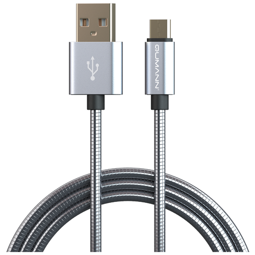 Кабель Qumann USB2.0 - micro-USB, серебристый