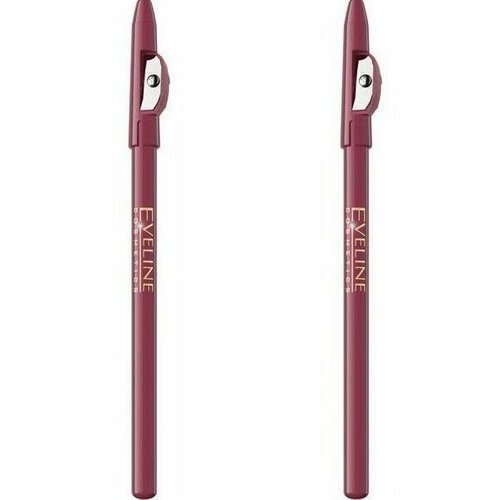 Контурный карандаш для губ, Eveline Cosmetics, Max Intense, тон 18 Light Plum, 2 шт
