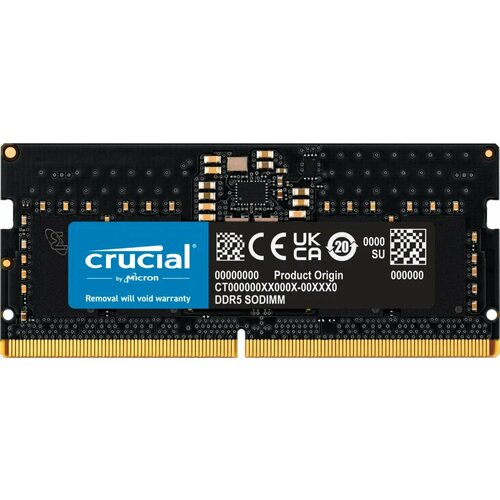 Оперативная память (ОЗУ) для ноутбуков и мини-ПК CRUCIAL SODIMM DDR5 32GB 5600МГц (CT32G56C46S5)