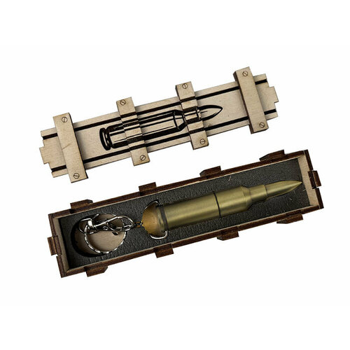 Флешка "Пуля" 7,62 мм, 16 ГБ, USB 2,0, медная, в коробке "Ящик для снаряда"