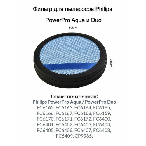 Сменный губчатый фильтр для Philips Power Pro Duo и Power Pro Aqua