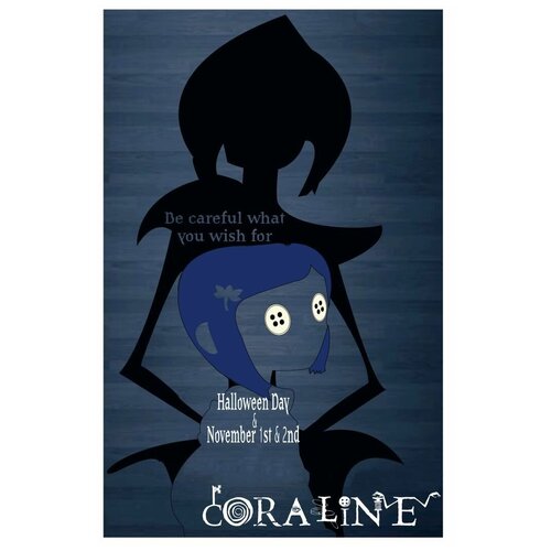 Плакат, постер на бумаге Coraline/Коралина в Стране Кошмаров/. Размер 60 х 84 см