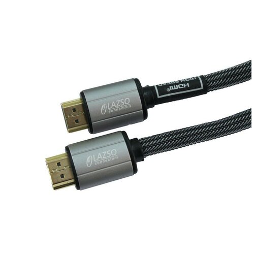 Кабель видео LAZSO WH-111-B HDMI (m)/HDMI (m) 3м. Позолоченные контакты черный