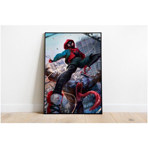 Плакат "Человек паук против Венома" / Spider man" / Формат А4 (21х30 см) / Постер для интерьера