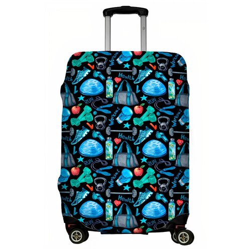 Чехол для чемодана LeJoy, размер L, зеленый, голубой