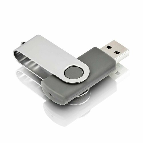 USB флешка, USB flash-накопитель, Флешка Twist, 8Гб, серая, арт. F01 USB 2.0 10шт