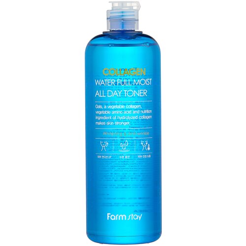 Farmstay Тонер укрепляющий с коллагеном Collagen Water Full Moist All Day, 500 мл