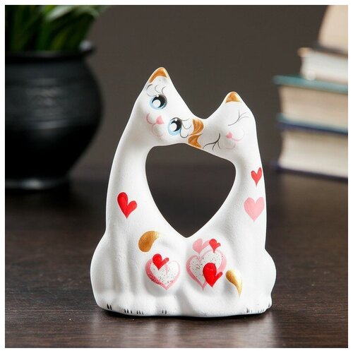 Хорошие сувениры Фигура "Коты влюбленные" белые 5х9х11см
