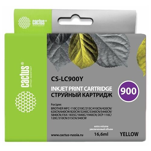 Картридж LC-900 Yellow для принтера Бразер, Brother DCP-110 C; DCP-115 C; DCP-120 C; DCP-310 CN
