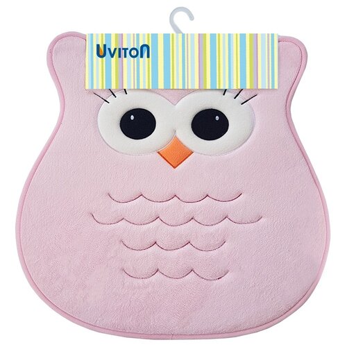 Коврик Uviton Owl,54х54 см, 54х55 смдля туалета, розовый