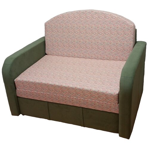 Раскладной диван-кровать StylChairs Соня, обивка: велюр, цвет: абстракция/зеленый
