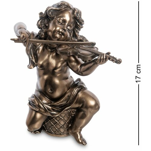Статуэтка Veronese "Херувим со скрипкой" (bronze) WS-975