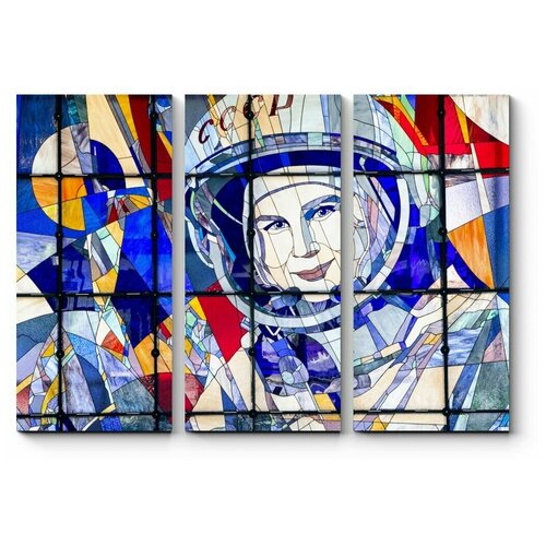 Модульная картина Первая женщина-космонавт 140x100
