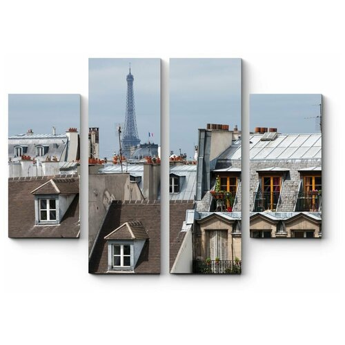 Модульная картина Классические домики старого Парижа170x128