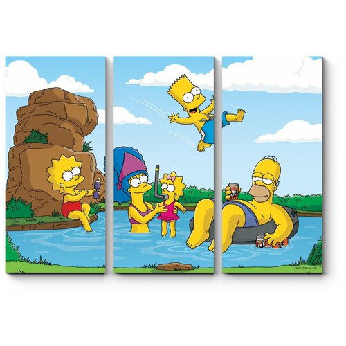 Модульная картина Симпсоны 160x115