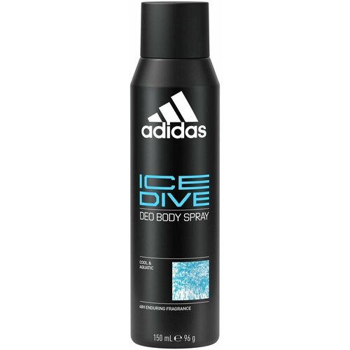 Дезодорант-спрей для тела Adidas Body Spray Ice Dive для мужчин 48 часов 150 мл (из Финляндии)