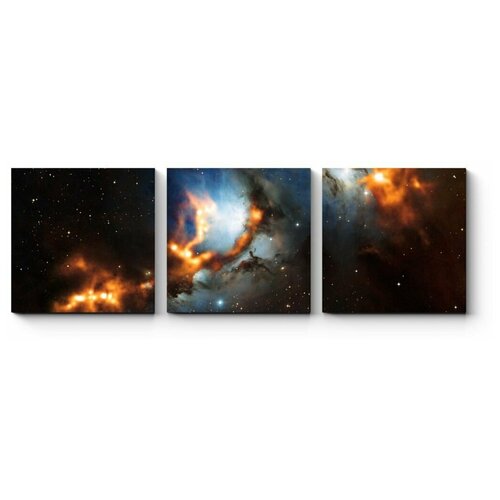Модульная картина Туманность Ориона 90x30