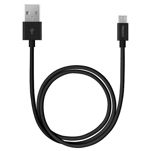 Кабель Deppa USB - microUSB (72103/72167), 1.2 м, 1 шт., черный
