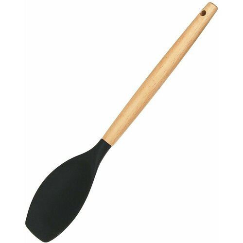 "Полесье" Лопатка кулинарная силиконовая 31х6,1см, деревянная ручка (Китай)