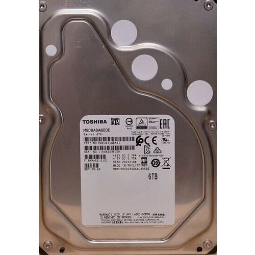 Жесткий диск SATA 6TB 7200RPM 6GB/S 256MB MG08ADA600E TOSHIBA