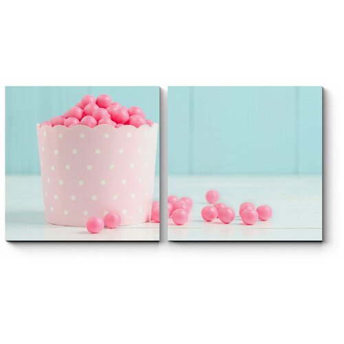 Модульная картина Розовые конфетки 60x30