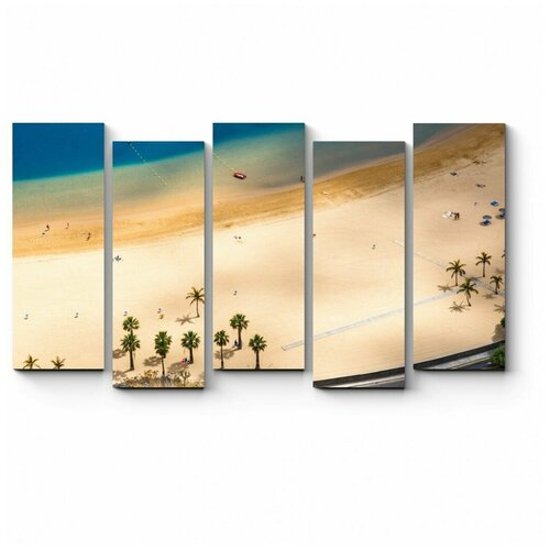 Модульная картина Песчаный пляж с высоты птичьего140x81