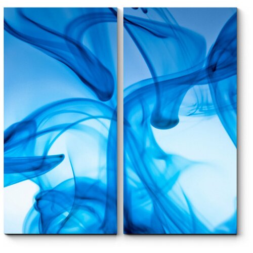 Модульная картина Многогранный синий 110x110
