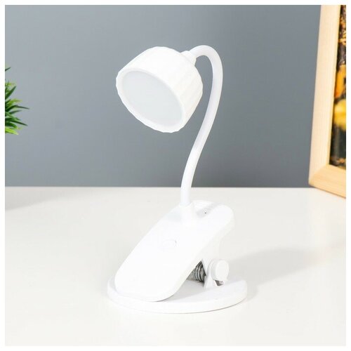 Настольная лампа "Ланди" LED 1,5Вт USB белый 8,5х8,5х19 см 7697654